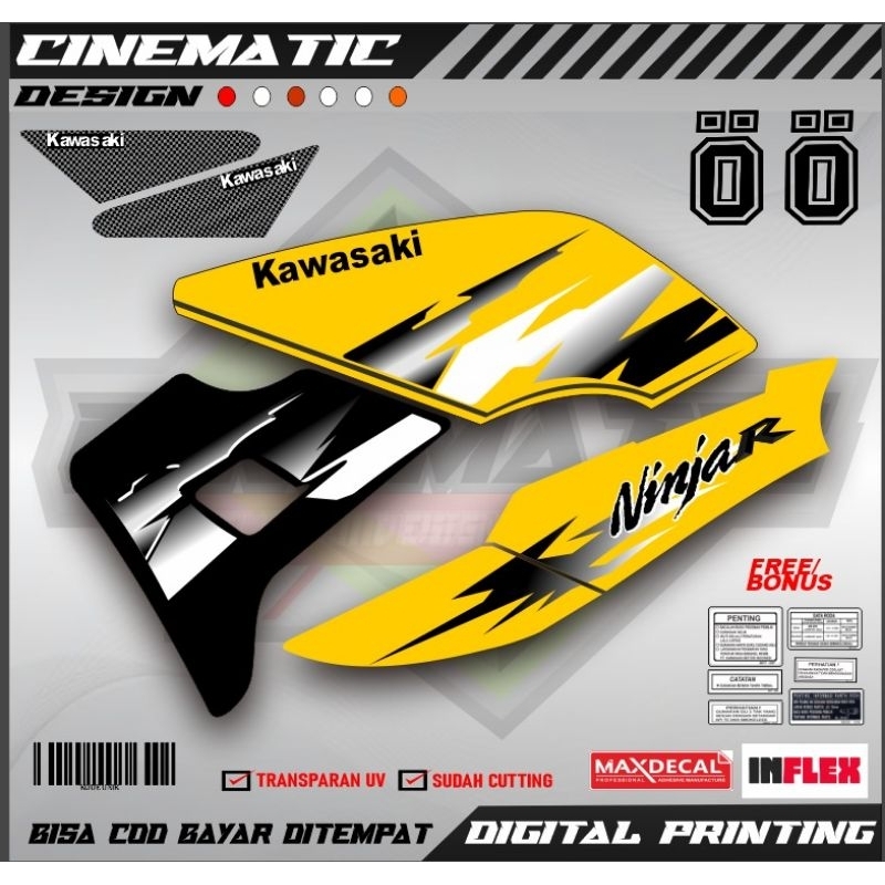 Sticker striping ninja kis custom ninja R Transparent Material Can ...