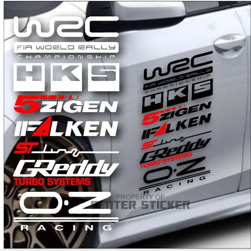 Wrc hks zigen falken Graddy oz racing logo car cutting Sticker | Shopee ...
