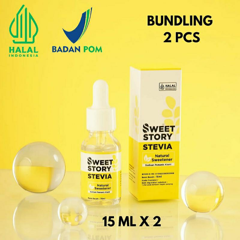 (BUNDLING 2 PCS) Sweet Story Liquid Stevia Natural Sweetener Sugar ...