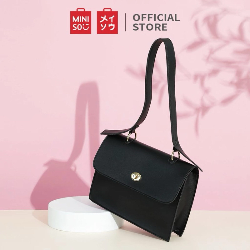Shoulder bag Black miniso/Women's Shoulder bag/miniso bag | Shopee Malaysia