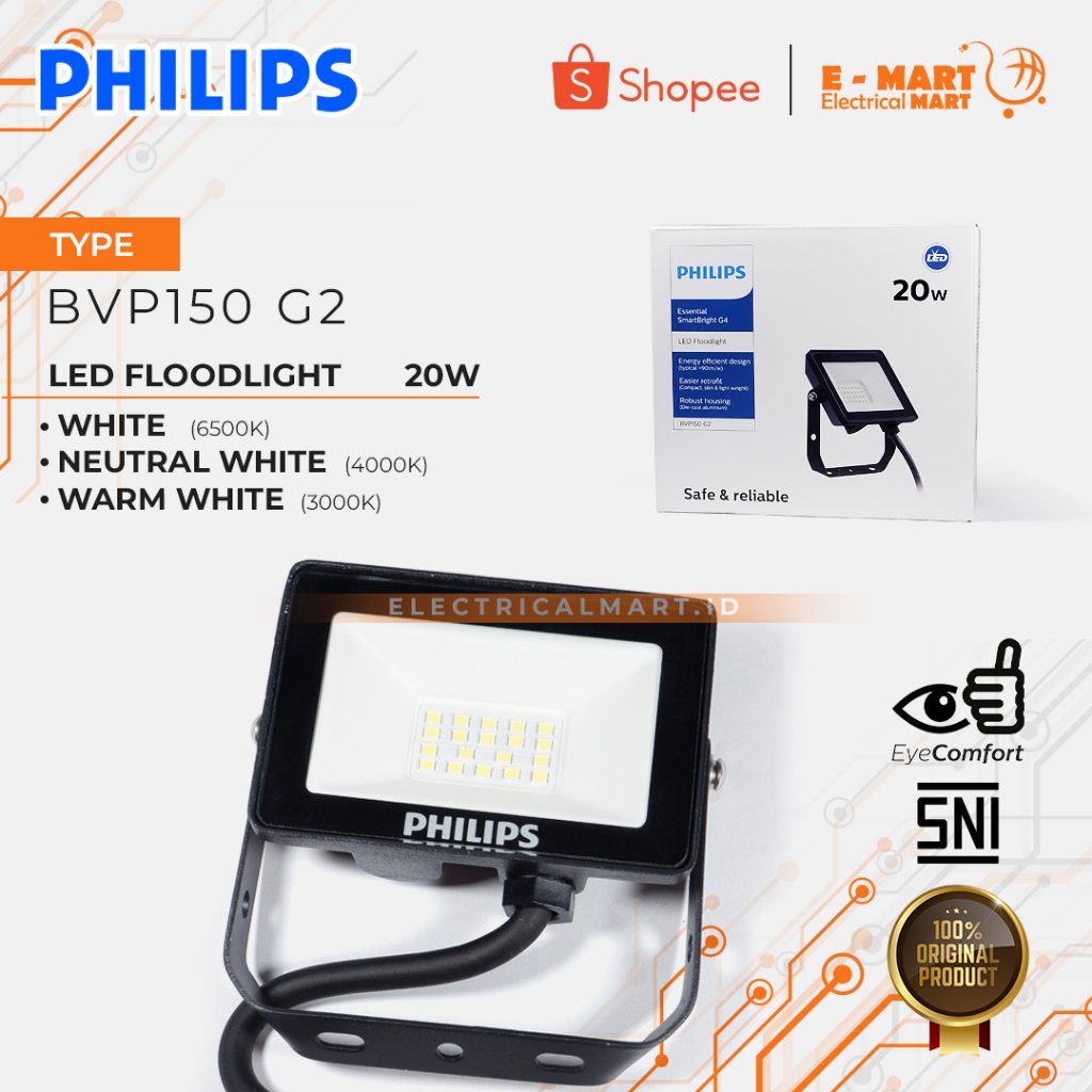 PHILIPS BVP150 G2 Essential SmartBright 20W LED Spotlight | Shopee Malaysia