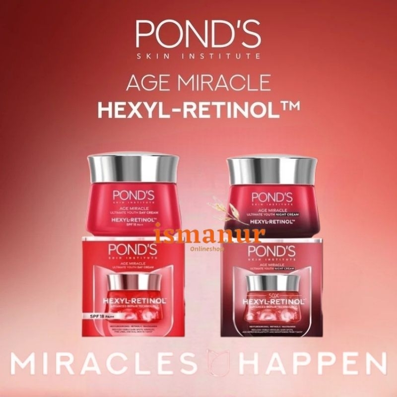 Ponds Age Miracle Hexyl-Retinol Cream 9gr | Shopee Malaysia
