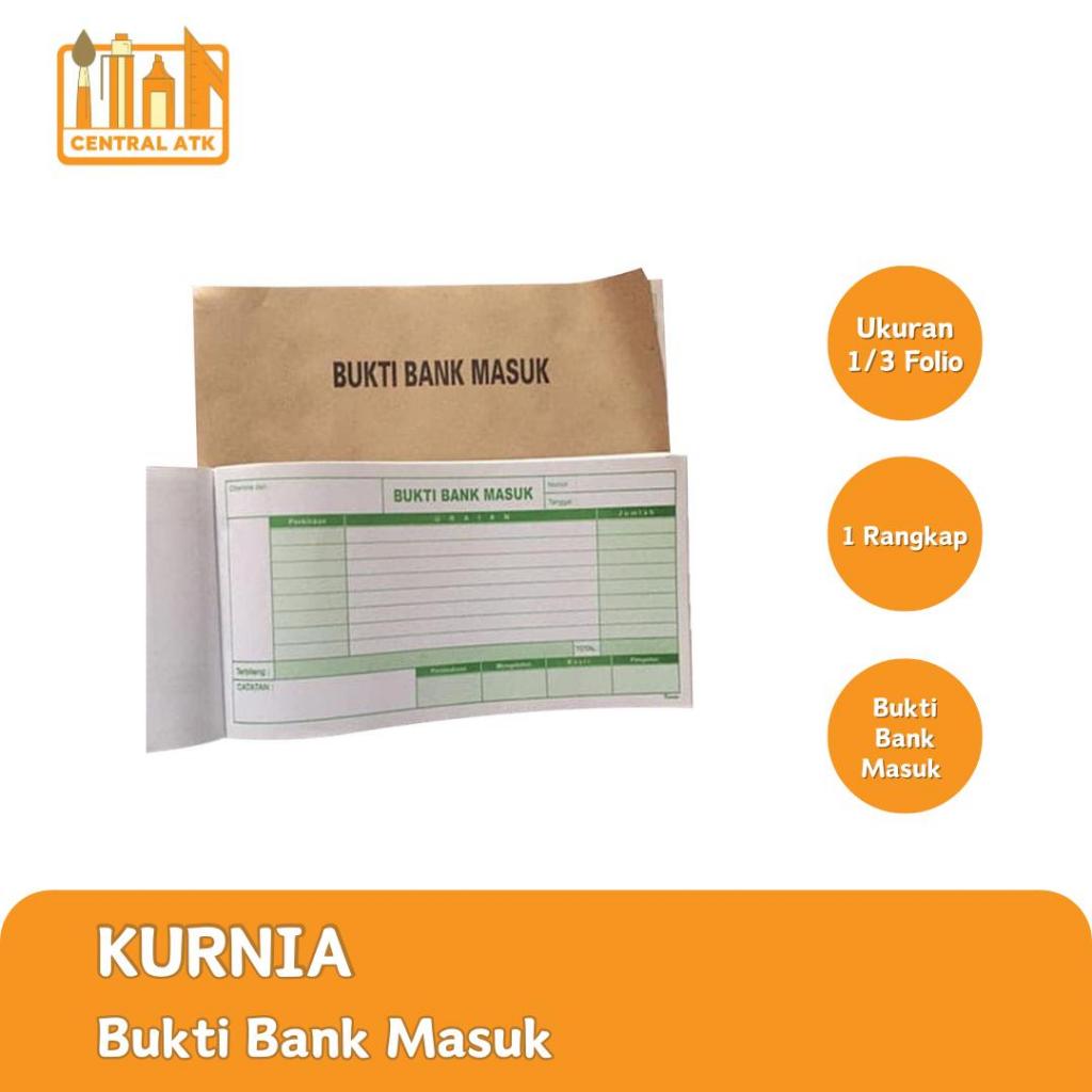 Bukti BANK ENTRANCE 1/3 FOLIO 1 FRAME 100 SHEETS KURNIA (1PCS) | Shopee ...