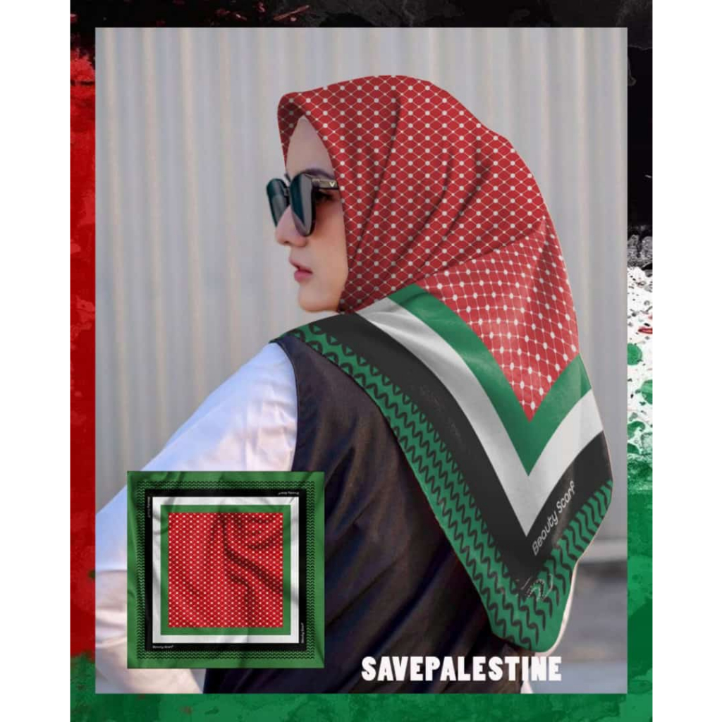Palestinian hijab / Palestinian headscarf rectangular hijab with ...