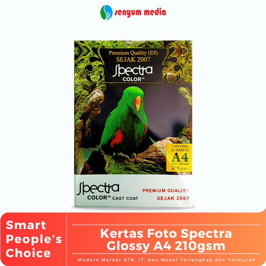 Spectra Glossy A4 210gsm Photo Paper (1 Pack of 20 Sheets) (S:PAK ...
