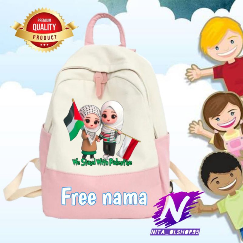 Children's School bag Children's Travel bag free palestine bag love ...