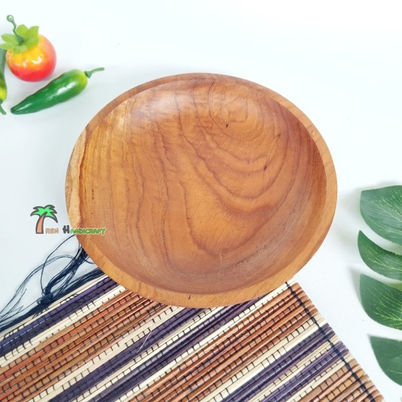 KAYU Arenhandicraft Teak wood liuk plate 15cm | Shopee Malaysia