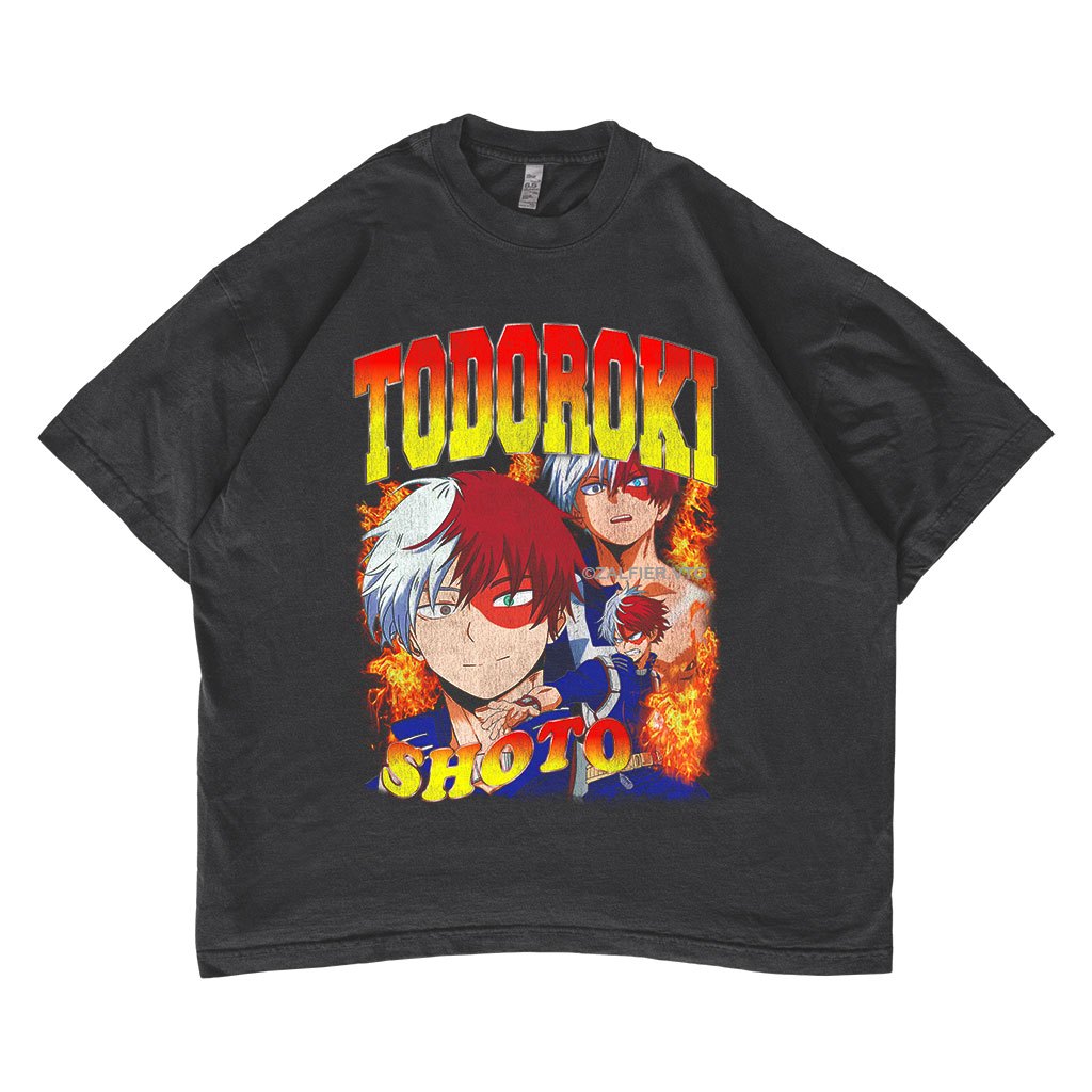Oversized Anime T-shirt - Boku No Hero Academia - Todoroki Shoto ...