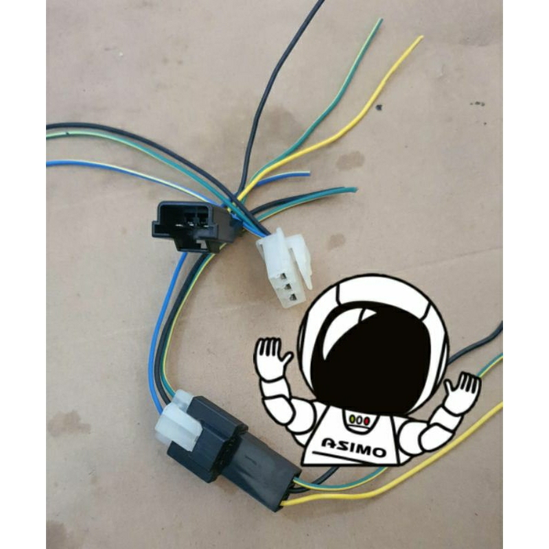 Original car motorbike universal 3 pin connection socket cable socket ...