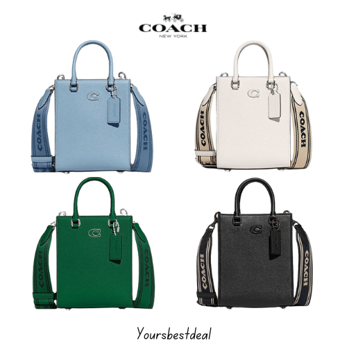 Coach Tote 16 With Signature Canvas Interior CJ795 | Shopee Malaysia
