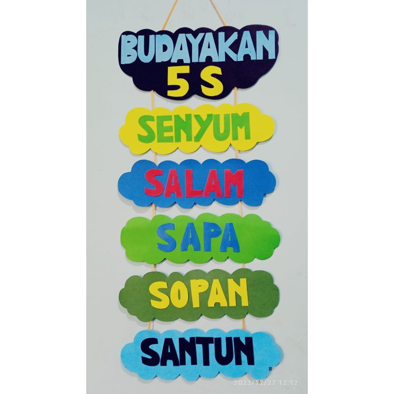 HIASAN DINDING 5 S / classroom wall decoration Pillars of islam ...