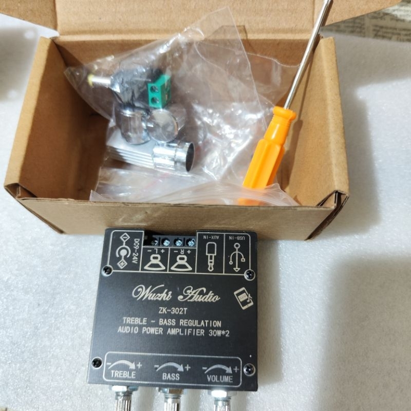 ZK-302T & ZK-302 Bluetooth Amplifier Class D 30wattx2 Bass & Treble ...