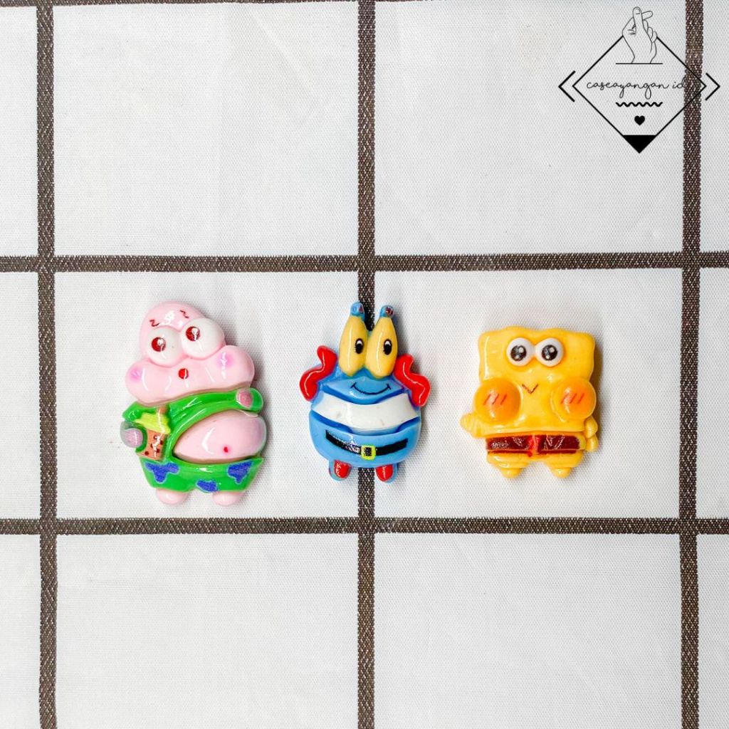 Diy HP Accessories Case Decoration (Spongebob) 3D Cute Casing Patch ...