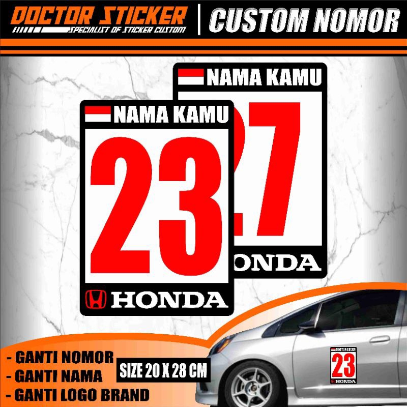 Custom CAR DOOR NUMBER START NUMBER CUTTING STICKER. Racing STICKER ...