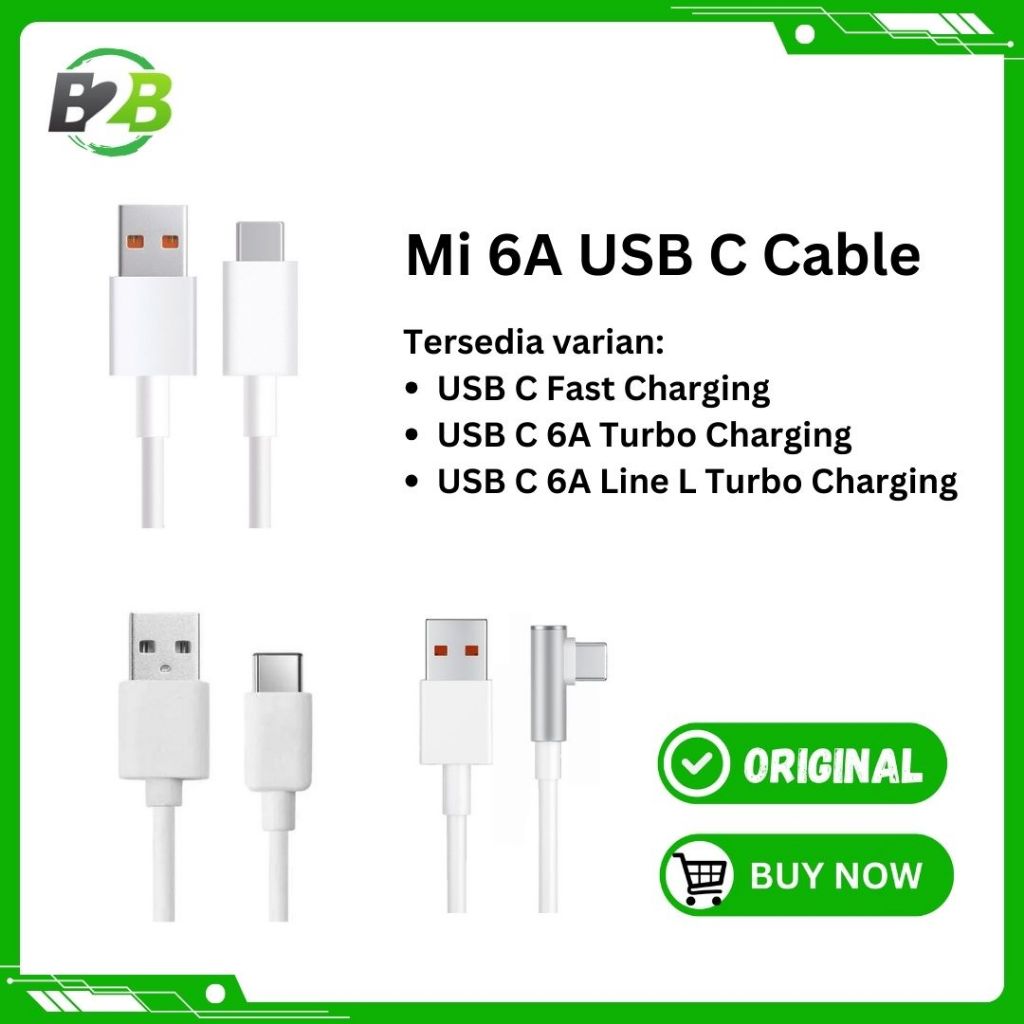 USB Cable Mi 6A Type C Cable Turbo Charge / Mi USB Type-C Fast Charging ...