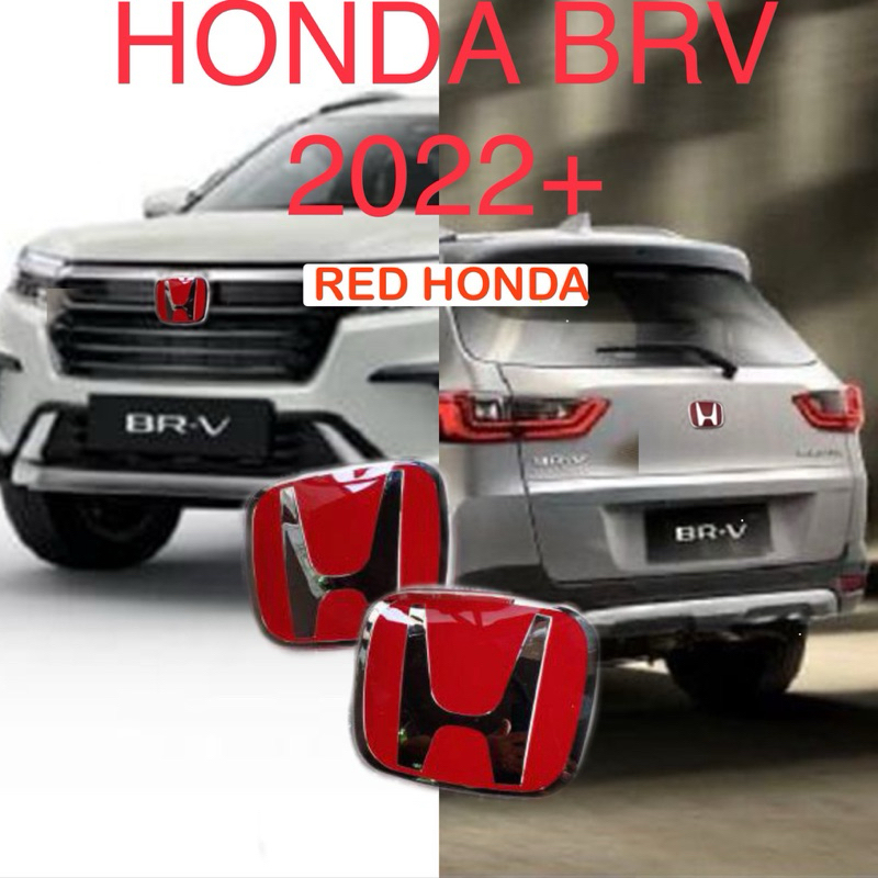 MERAH New BRV 22 red Honda Emblem + JDM style glass look logo | Shopee ...