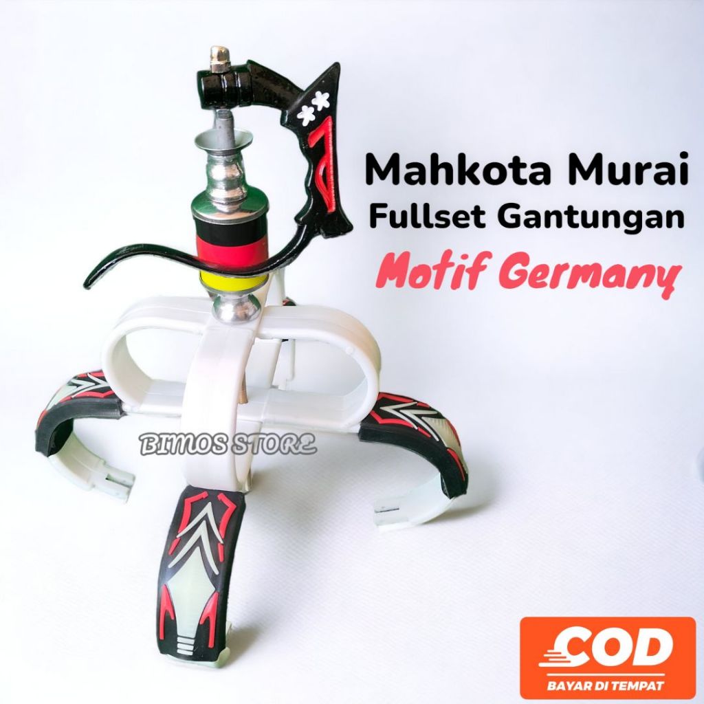 GANTUNGAN Murai Cage Crown Fullset GERMAN Motif Hanger PVC Murai Disc ...