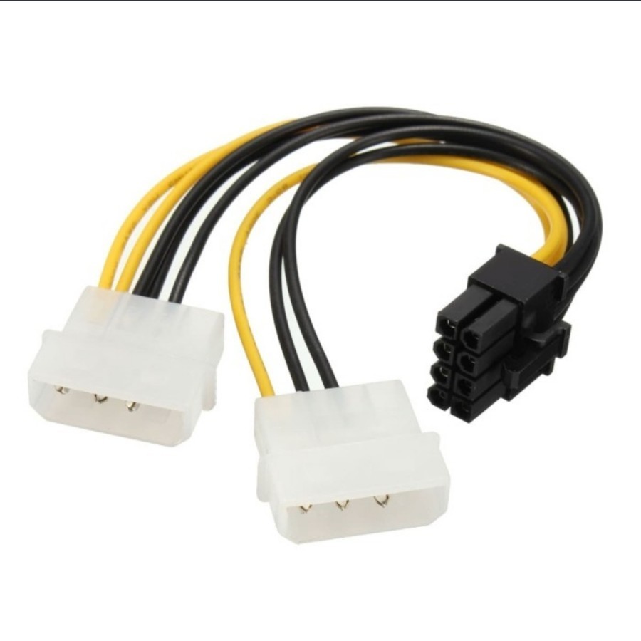 Power Cable VGA 8PIN to Dual 4PIN Molex PCIE/8PIN to 2pin 4PIN | Shopee ...