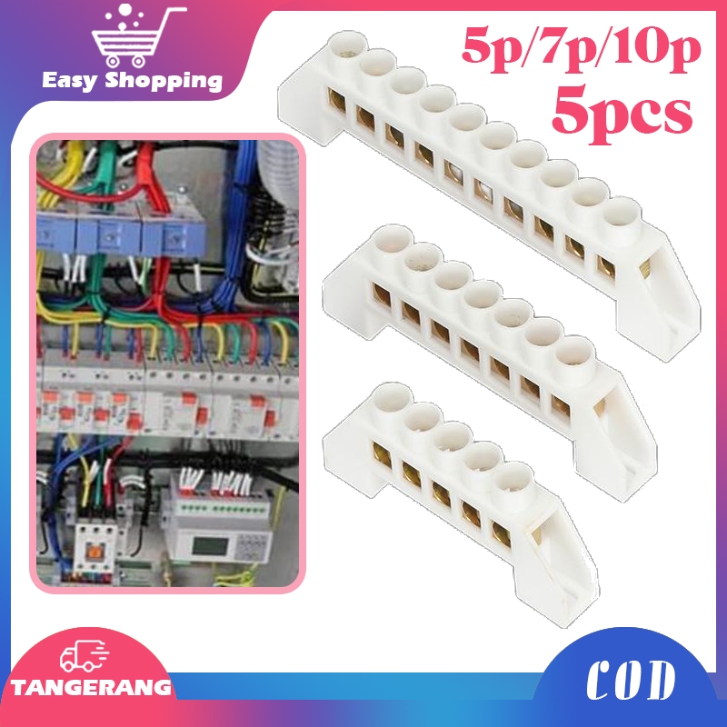 5pcs Busbar Grounding Terminal 5p/7p/10p Zero Ground Terminal With ...