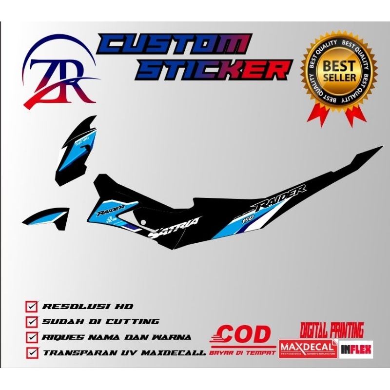 Sticker striping satria fu150 type S custom A01 glossy Lamination Can ...