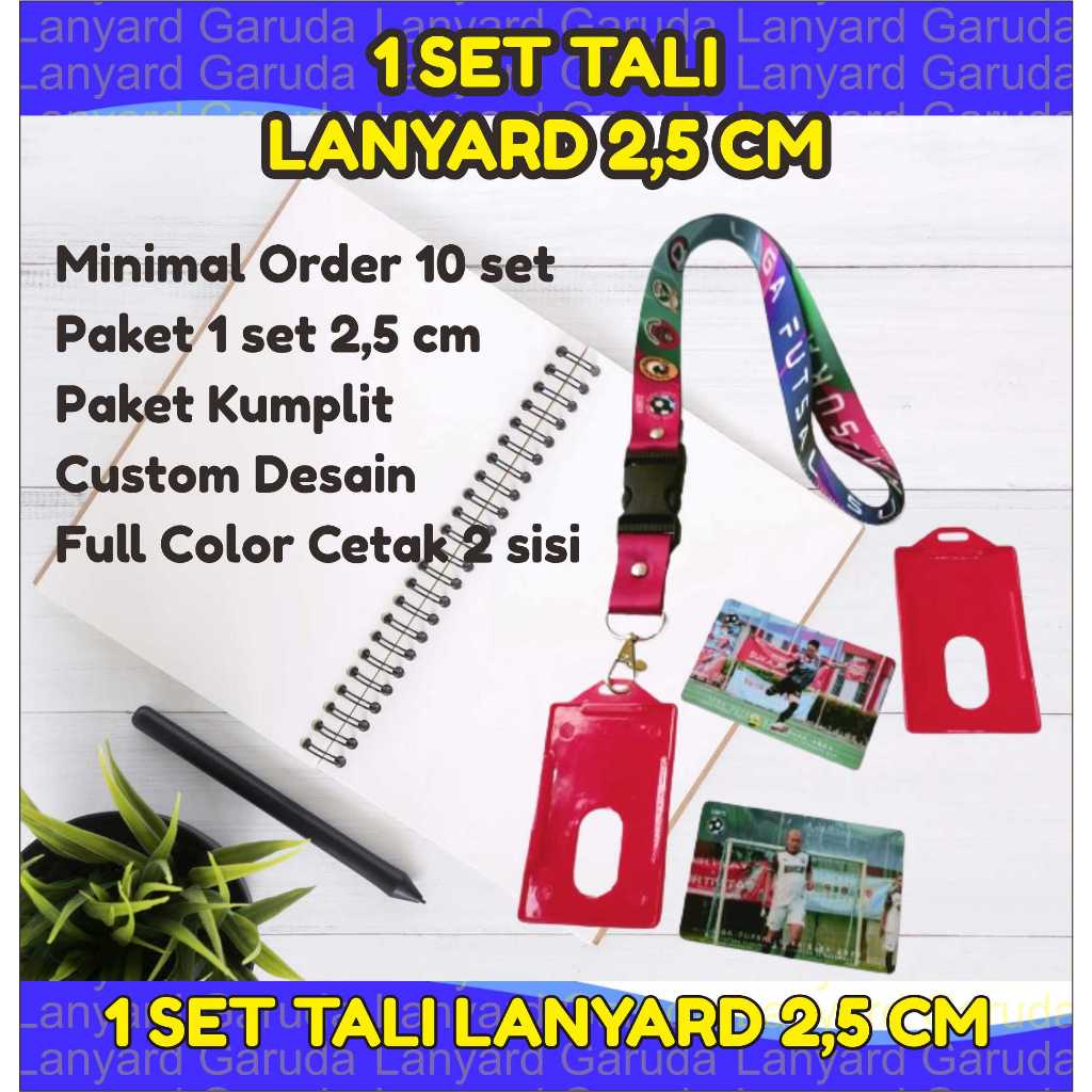 Complete PACKAGE 2,5 cm CUSTOM PRINTED Lanyard, ID CARD and CASE ...