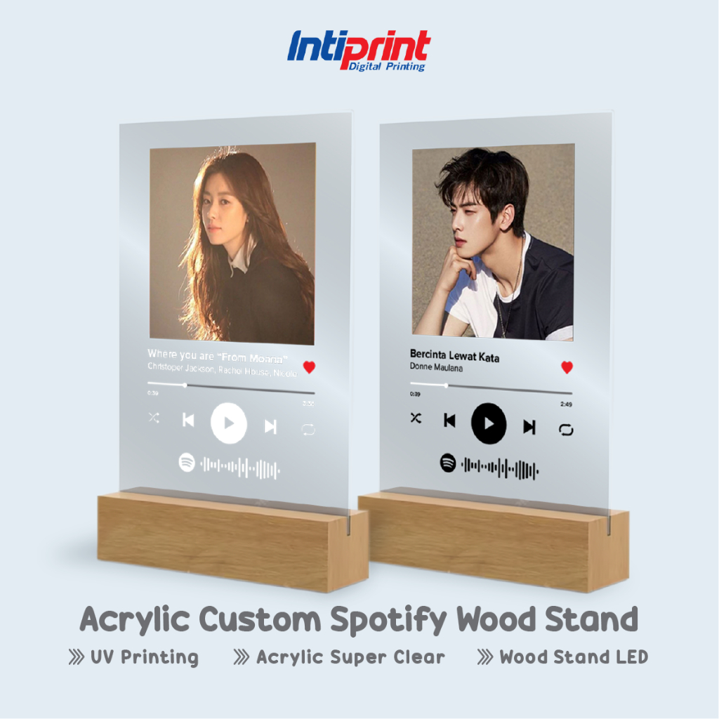 KAYU Custom Acrylic Spotify Art + Wooden Stand / Acrylic Spotify ...