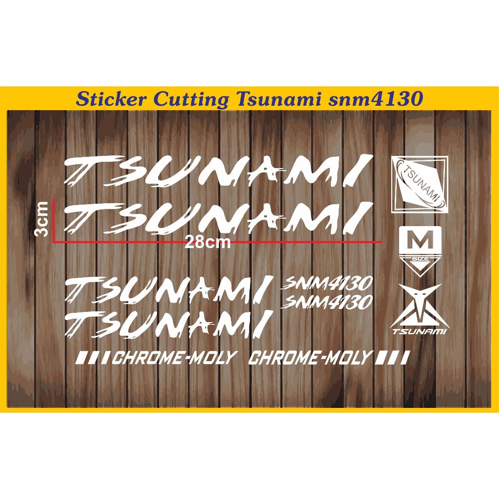 Sticker cutting fixie tsunami sticker tsunami Bike SNM4130 | Shopee ...