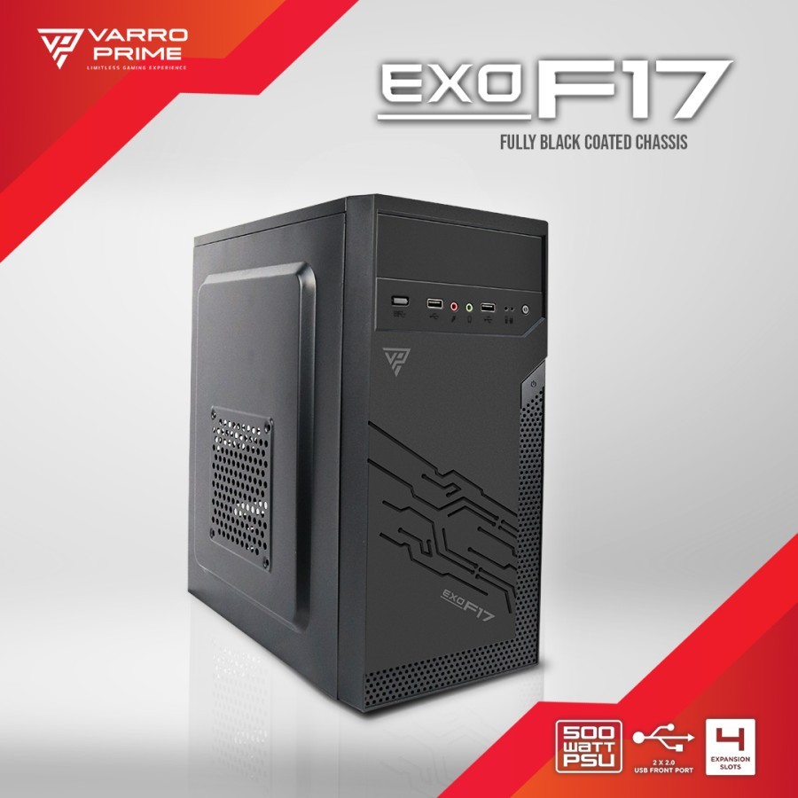 Varro Prime Exo F17 EXOF17 Casing PC/Computer m-ATX PSU 500W | Shopee ...