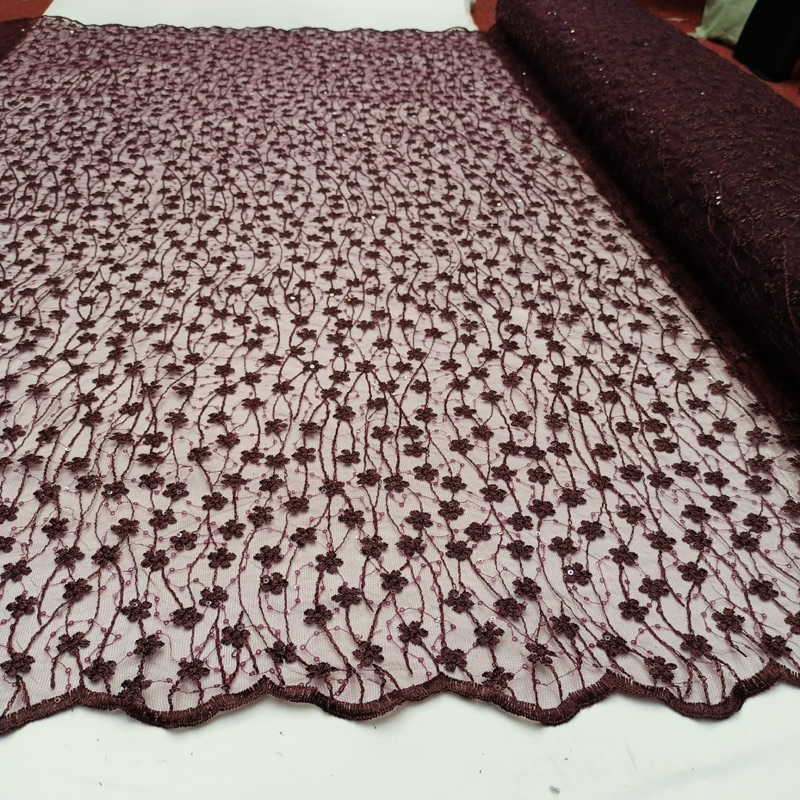 Spenggel Root Tile Fabric | Luxurious Striped Tulle | Elegant Motif ...