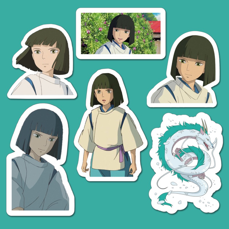 Anime Spirited Away Sticker Anime Ghibli Chihiro Haku Kohaku | Shopee ...