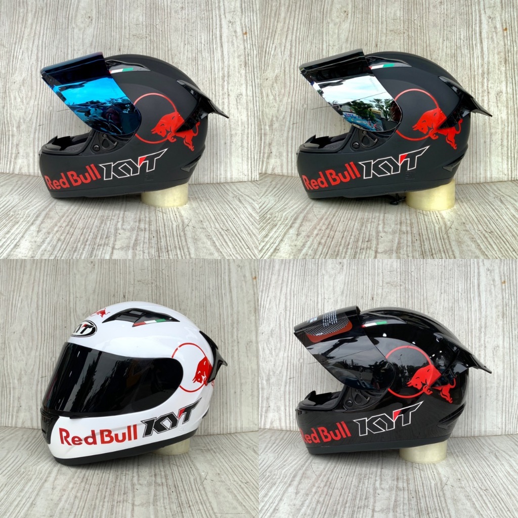 MERAH Kyt R10 SOLID Helmet Red Bull Pack | Full FACE KYT Helmet ...