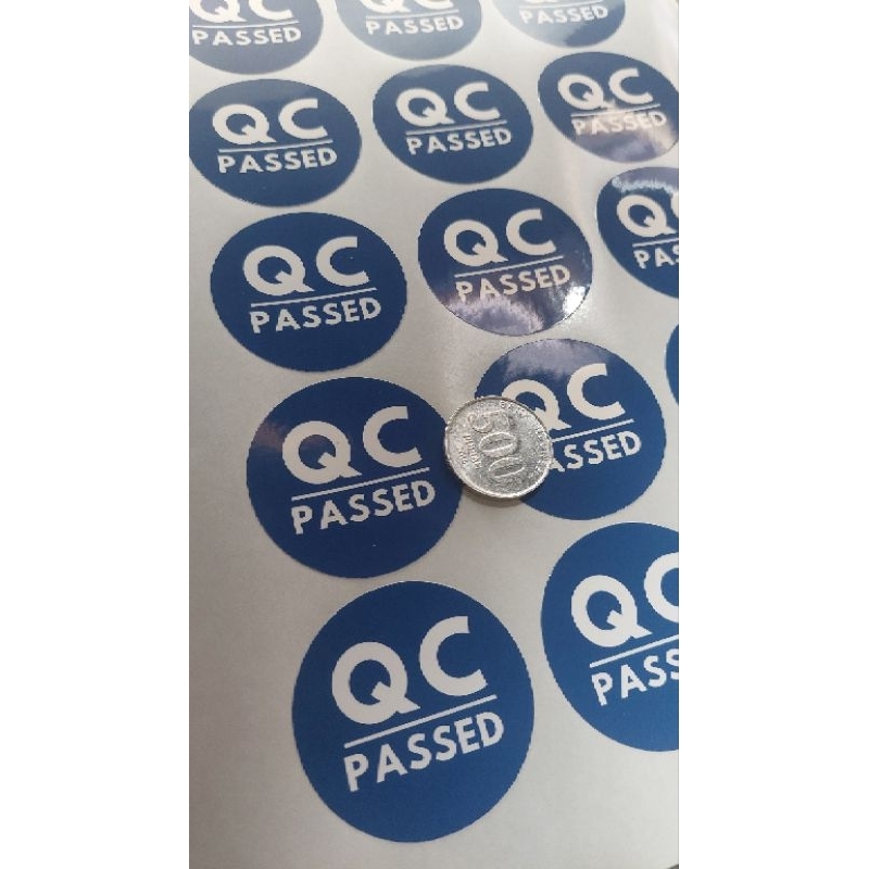 Qc Sticker (Quality Control) diameter 5cm - can request font color ...