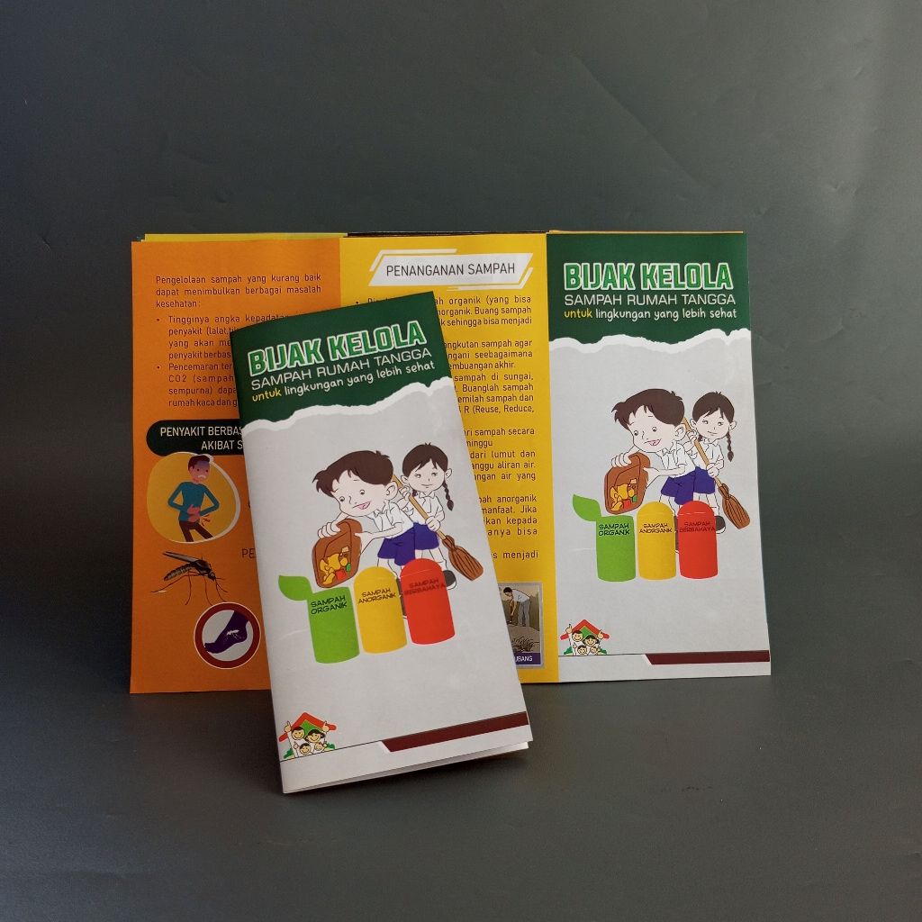 Leaflet Wise Kola Trash/ Wise Brochure Household Garbage Column ...