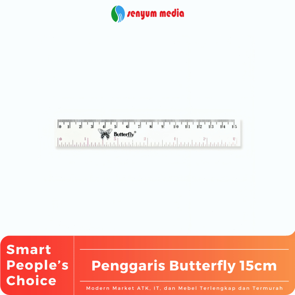 Butterfly Ruler 15cm (1Pcs) (S:PCS) | Shopee Malaysia