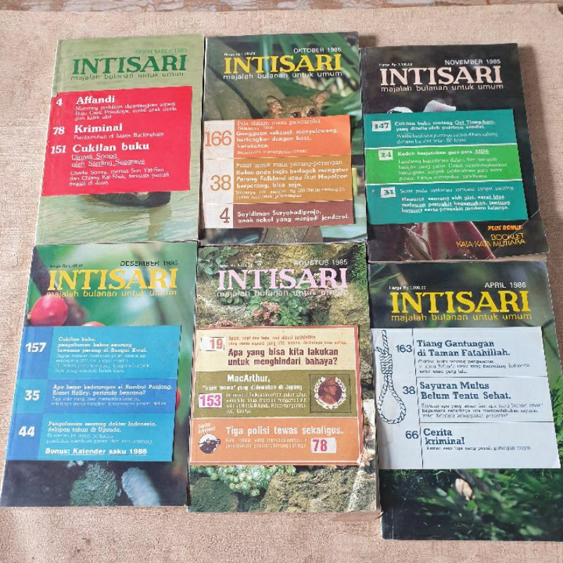 1985 1988 inti sari magazine, original Basik title | Shopee Malaysia