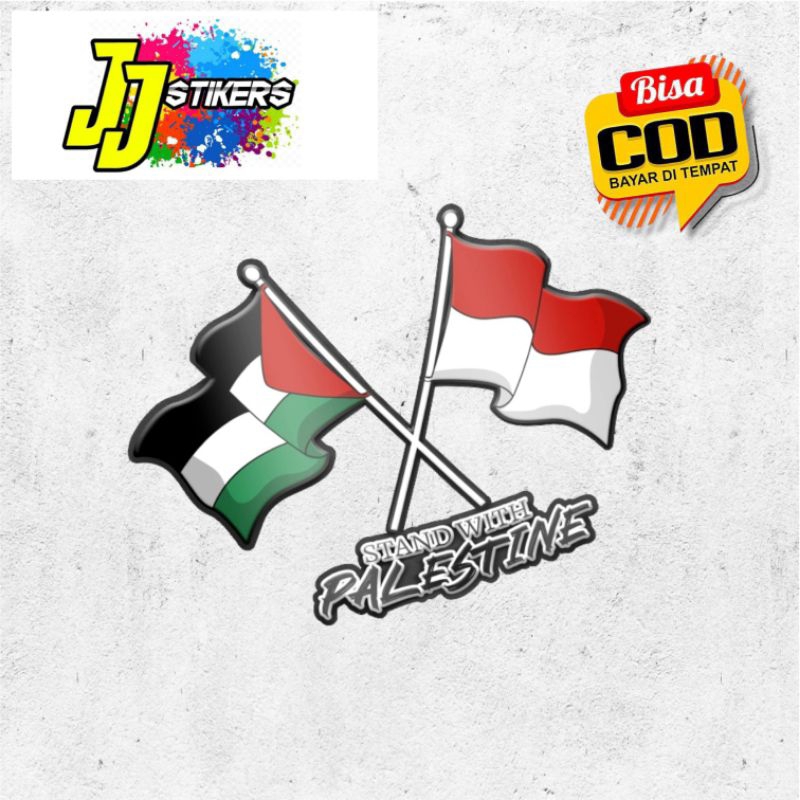 Indonesian Palestine Flag Sticker Stand With Palestine Flag | Shopee ...