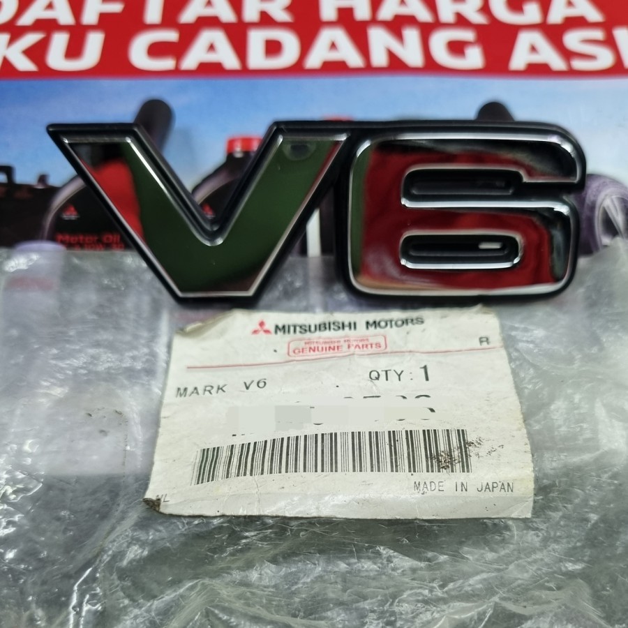 Emblem Logo Grill Grill Grill Mark V6 V6 ORIGINAL Mitsubishi Pajero V43 V6 Ori ORIGINAL | Shopee ...