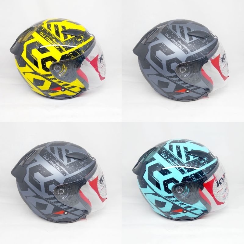 Kyt Dj maru Halfface Helmet Original Dj maru Motif Series 16 | Shopee ...