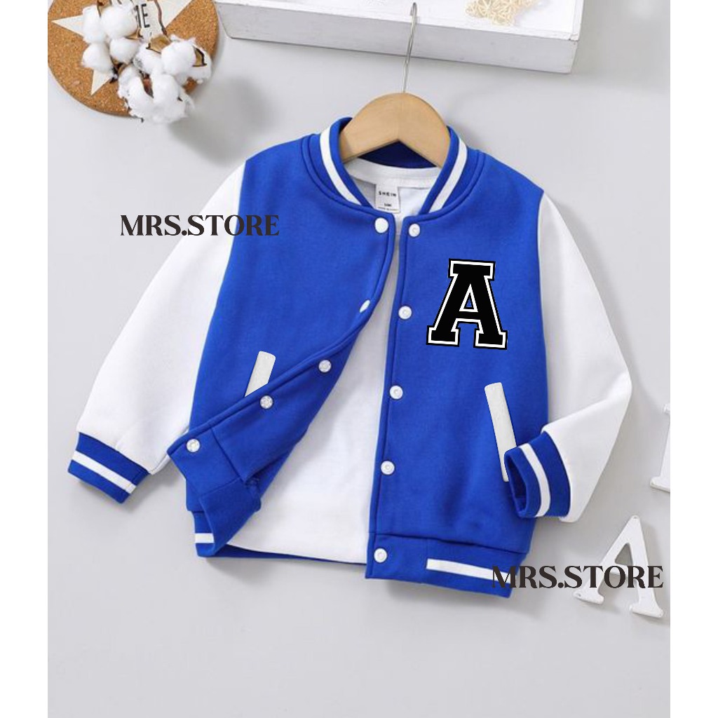 Children's varsity Baseball Jacket Initials A&R Girls Boys Ages 2 3 4 5 ...