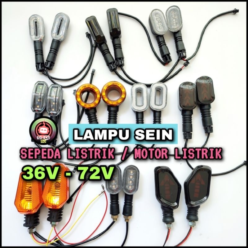 A PAIR OF UNIVERSAL 36V-72V SIGNAL LIGHTS ELECTRIC BIKE ELECTRIC ...