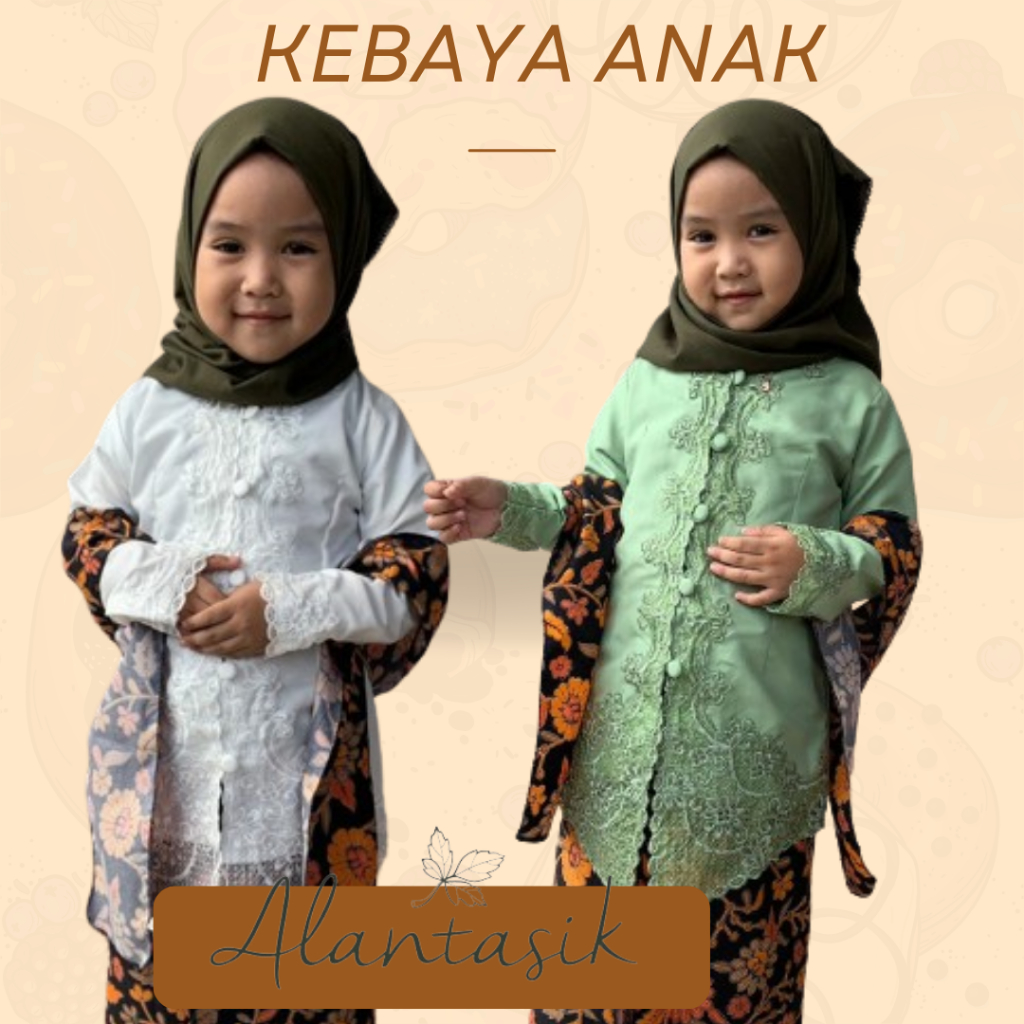 Kebaya For Children With Embroidery Kebaya For Kindergarten And ...