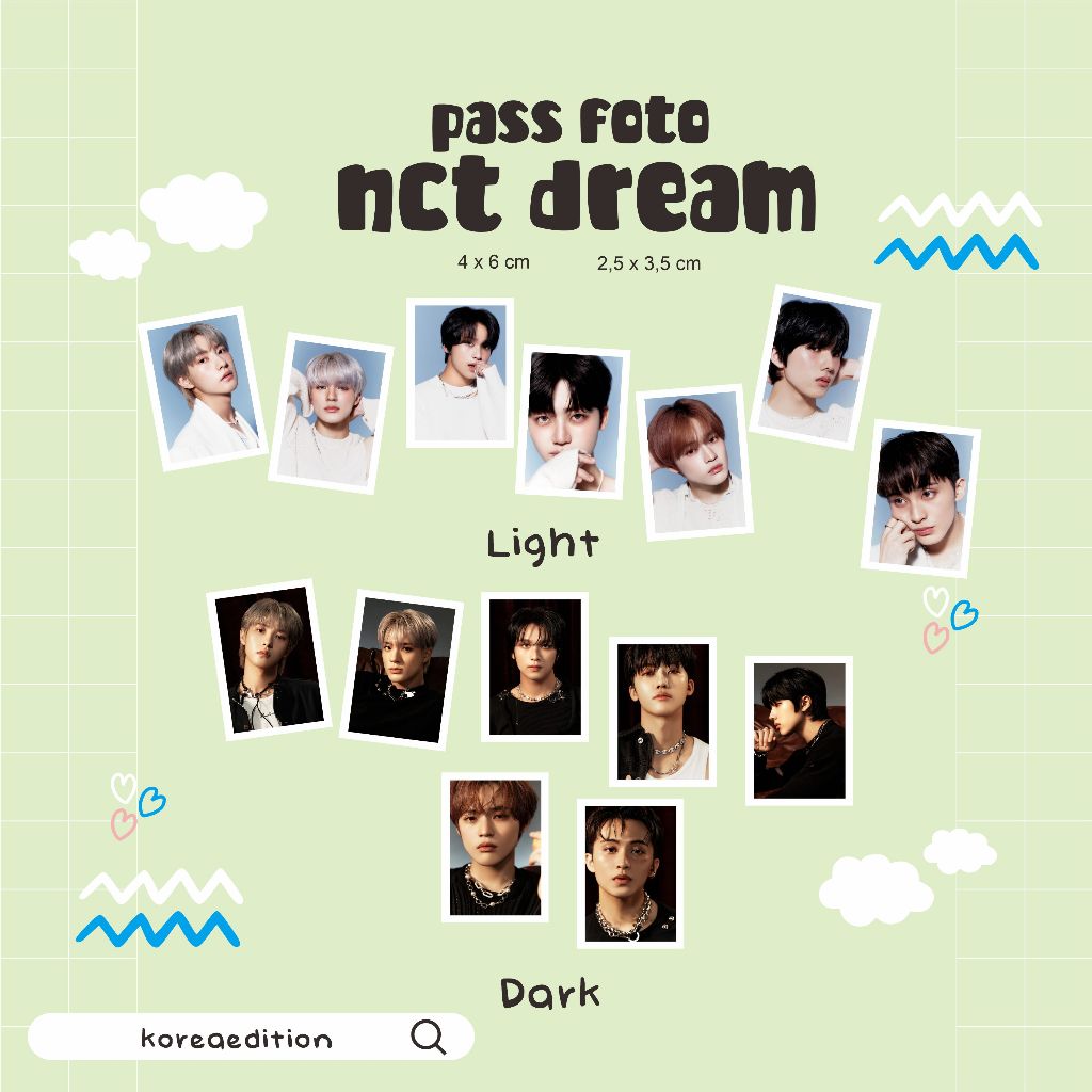 Fitting Photo NCT Dream Season Greeting Dark Light Ver Size 4 x 6 and 2 ...