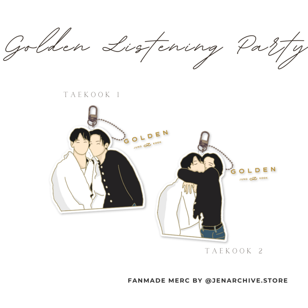 Bts Sketch Keychain | Golden Listening Party | Taekook | Shopee Malaysia