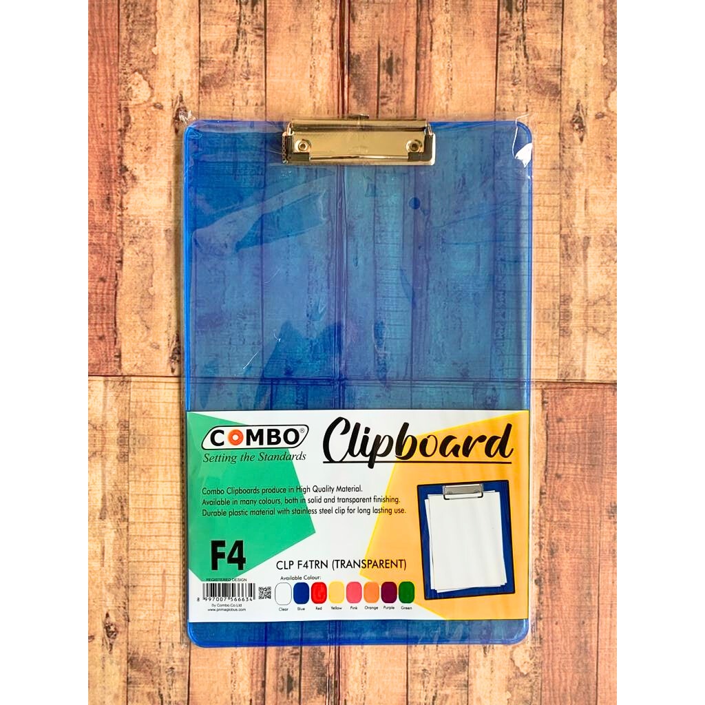 Acrylic F4 Combo Transparent Clipboard - Transparent Color Aesthetic ...