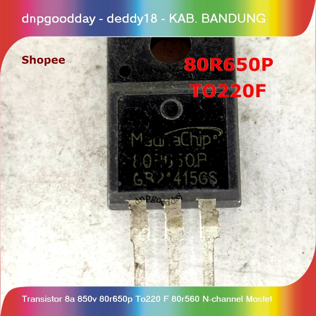 Transistor 8a 850v 80r650p To220 F 80r560 N-channel Mosfet | Shopee ...