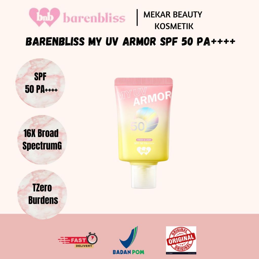 Bnb Barenbliss My UV Armor SPF 50 PA++++ 30g | Face Sunscreen Gel | Shopee Malaysia