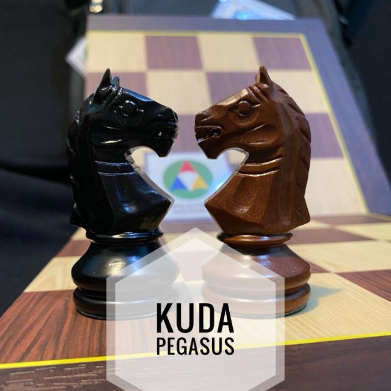 KAYU Sawo Wood Chess Set Good Quality PEGASUS Horse PERCASI Standard ...