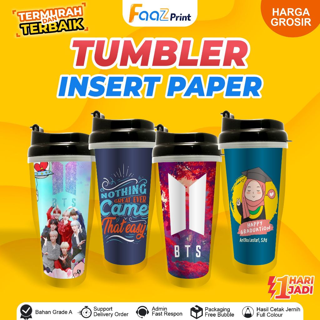 (1 ANNIVERSARY FLASH) SUKA-SUKA CUSTOM DESIGN TUMBLER - CUSTOM INSERT ...