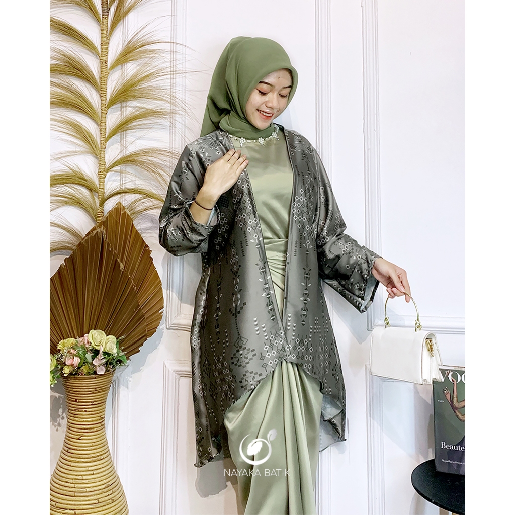 NAYAKA BATIK - Modern Plain Oneset Set for Women SAVINA SILK Smooth ...