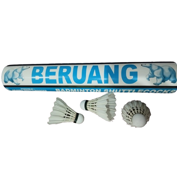 Shuttle COCK SHUTTLECOCK BEAR CONTAINS 12 GOOSE FEATHERS (THICK FUR ...